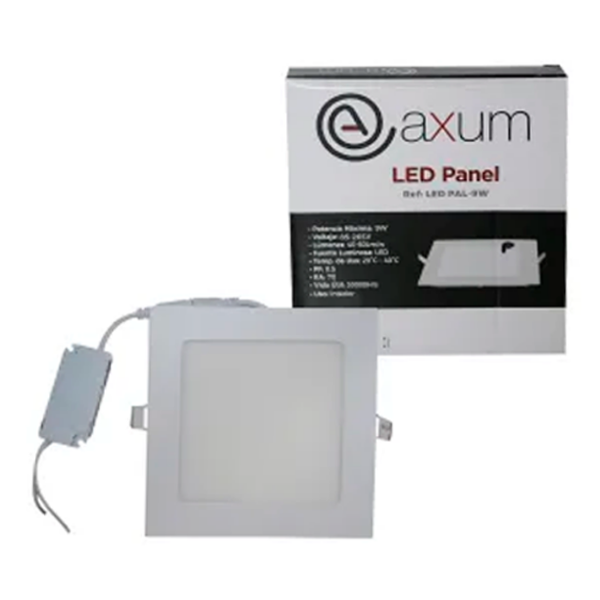 LAMPARA AXUM LED PAL-9W CUADRADA P/EMPOTRAR 3000K